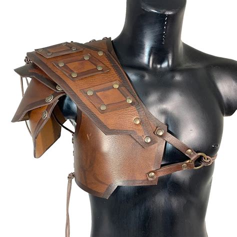 Medieval Viking Knight Single Pauldron Shoulder Armor Chest Harness