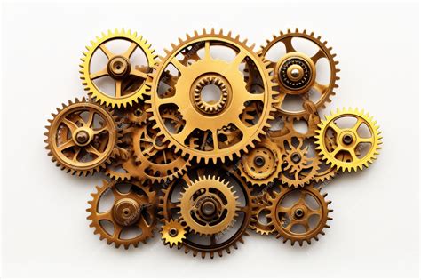 Premium Photo Time Unleashed A Clockwork Symphony On A White Or Clear