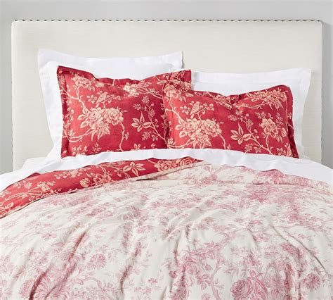 Darla Toile Reversible Cotton Patterned Duvet Cover Sham Pottery Barn