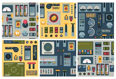 Decorative Pattern Design Set With Device Panel 26494441 Vector Art At