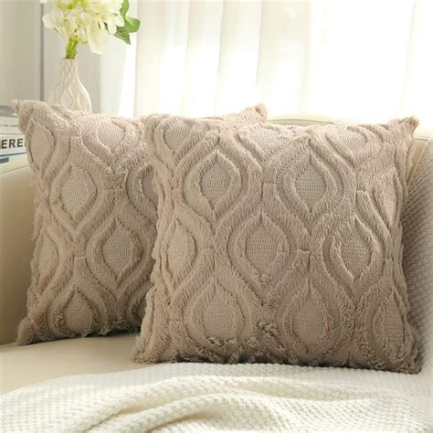 Decoruhome Velvet Living Room Sofa Square Throw Pillow Covers 18x18