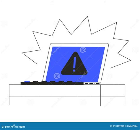Blue Screen Of Death Or Computer Malfunction Concept For Web Ui Design And Ads Malware Or Bug