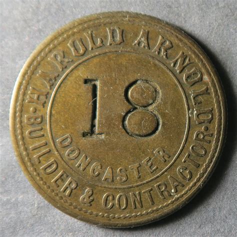 Doncaster Harold Arnold Builder And Contractor Tool Pay Check Token
