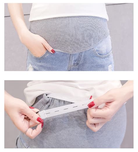 Summer Denim Maternity Shorts Elastic Waist Belly Grandado