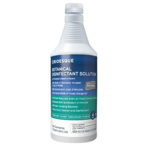 Bioesque 1 Quart Botanical Disinfectant Solution Rlw Supply Co