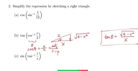 Solved 2 Simplify The Expression By Sketching A Right Chegg