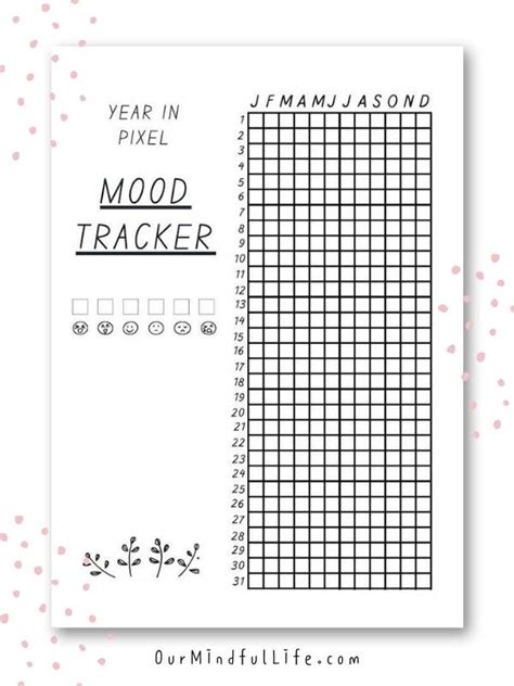 Mood Tracker Printable Wine Onlinepag