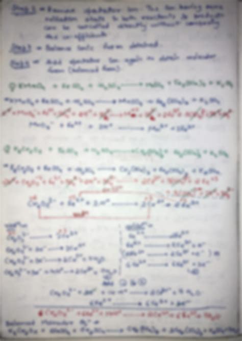 Solution Balancing Redox Reaction Studypool