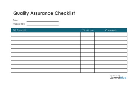Qa Checklist Template Koleksi Gambar