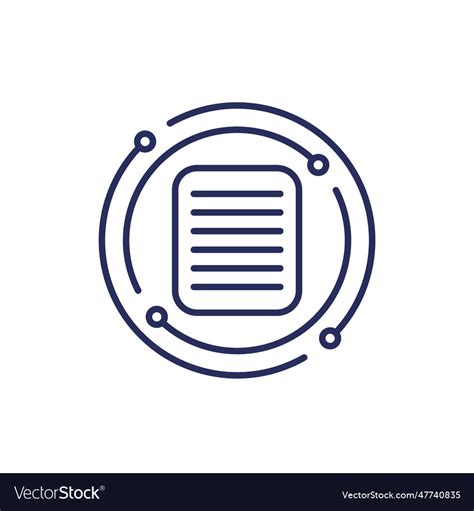 Protocol Icon On White Line Royalty Free Vector Image