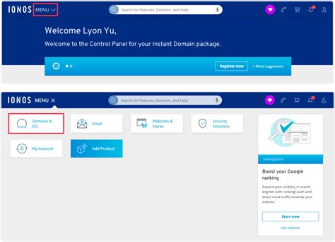 Connecting A 1and1 Ionos Domain To Your Strikingly Site Strikingly Help