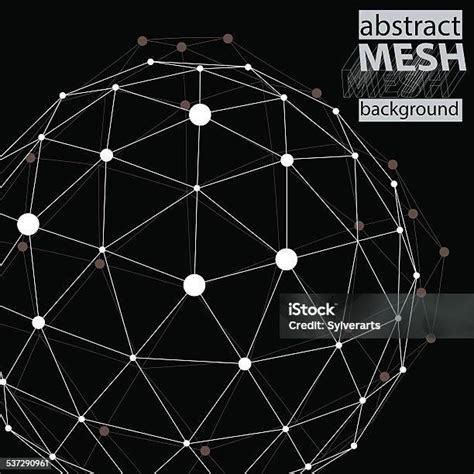 Bentuk Teknologi Spasial Eps8 Hitam Dan Putih Poligonal Ilustrasi Stok Unduh Gambar Sekarang