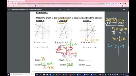 Solving Systems By Graphing Using Ti Nspire Youtube