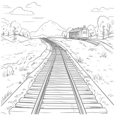 Tracks Train Tracks Coloring Pages Free Transparent P Vrogue Co