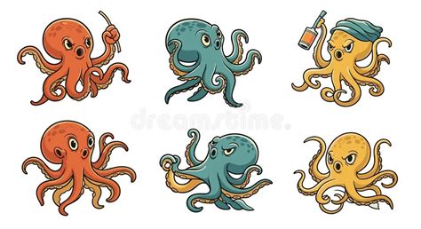 Funny Cartoon Yellow Octopus Stock Illustrations 427 Funny Cartoon Yellow Octopus Stock