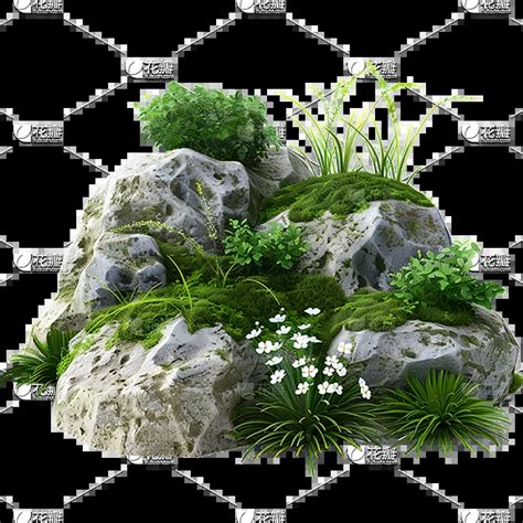 植物通用3d草丛元素素材素材 花瓣网