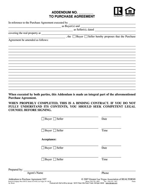 blank addendum purchase blank fill online printable fillable blank pdffiller