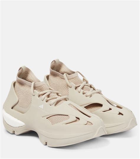 Adidas By Stella Mccartney Solarglide Rubber And Mesh Sneakers In Beige