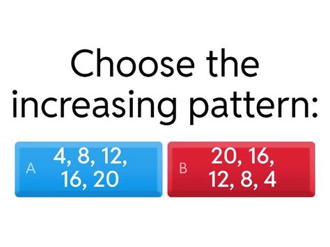 Increasing Or Decreasing Patterns W Rules Quiz