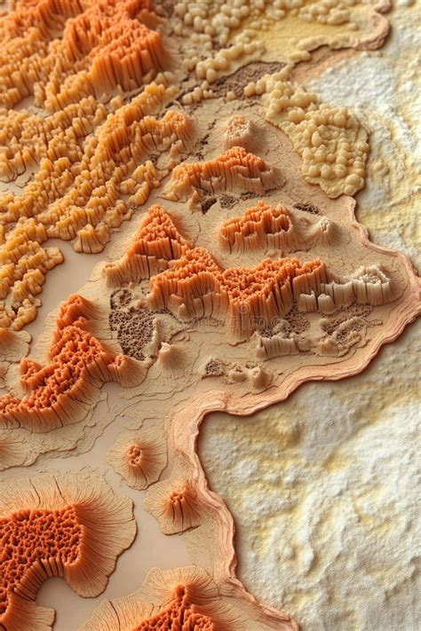 Satellite Scan Of A Desert Landscape With Lidar Gis Data Visualizing Elevation Dunes And