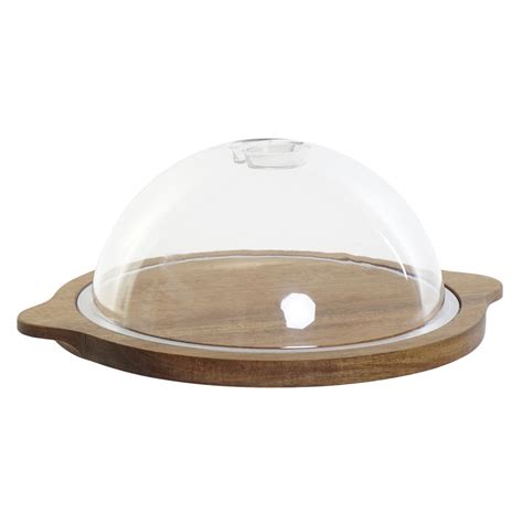 Cheese Board With Dome Bamboo 29x25cm Petrolea Malta