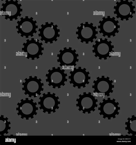 settings sign web icon flat design seamless gray pattern vector
