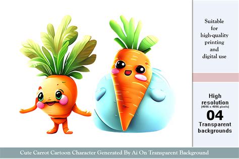 Cute Carrot Cartoon Character Graphic By Design · Creative Fabrica