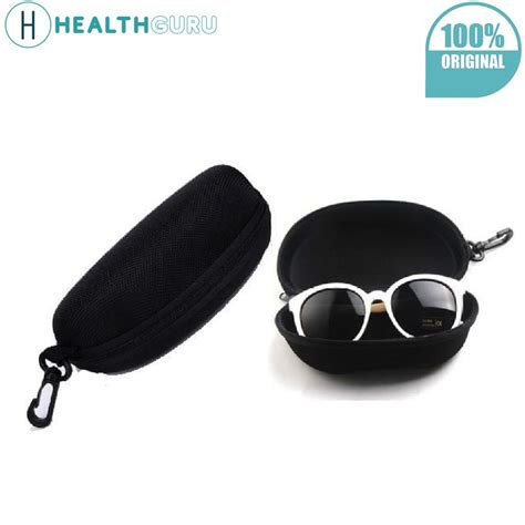 Healthguru Hard Pvc Zipper Sunglass Casing Spectacle Case Eyewear Case