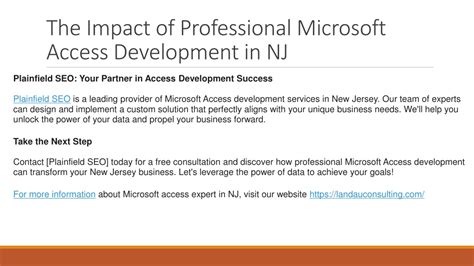 Ppt The Impact Of Professional Microsoft Access Development In Nj