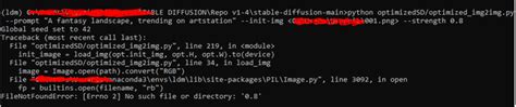 Help Pls Error Using Optimizedimg2imgpy Filenotfounderror