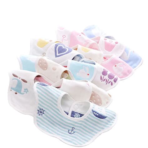 Детские слюнявчики из хлопка с мультяшными животными милая двойная Бандана с цветочным рисунком