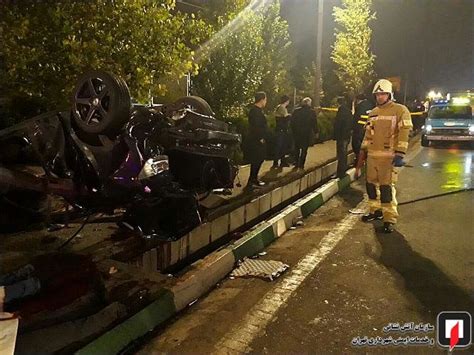 خبرآنلاین تصاویر ۲ کشته در واژگونی سراتو در بزرگراه شهید همت