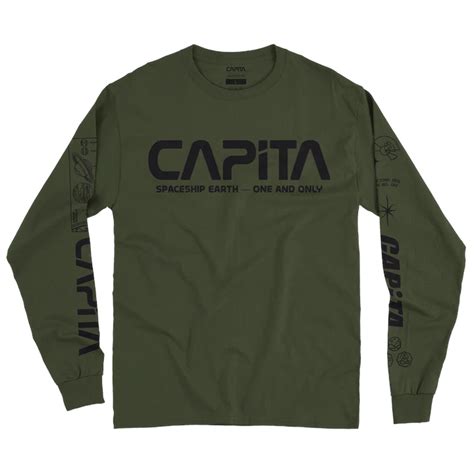 Capita Spaceship Long Sleeve Tee Olive
