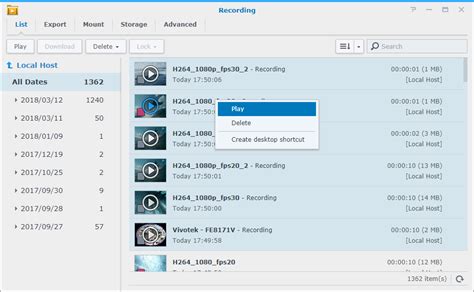 Search A Recording Clip Get Started With Surveillance Station