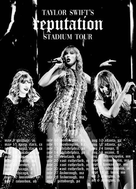 Taylor Swift Reputation Stadium Tour Poster Artofit