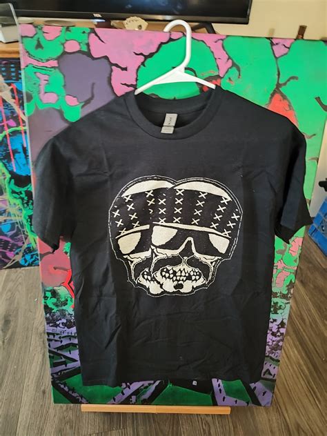 Chino Conjoined Twins Punk Rock Art T Shirt White On Black Unisex