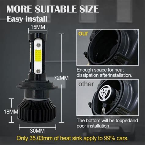 Xiyu Shop H Stili yan K Adet H LED Lmpaır Mini Fiyatı