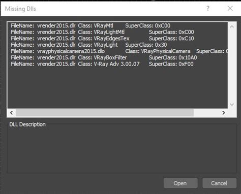 Missing Dlls Warning Appears When Opening 3ds Max