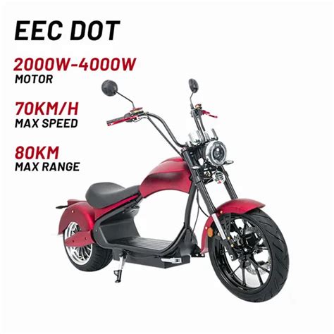 Eec Coc Citycoco 3000w 4000w Electric Scooter Fat Tire E Chopper