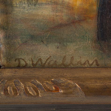 David Wallin Oil On Panel Signed Bukowskis