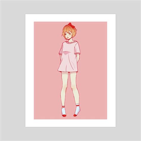 Sayori Ddlc An Art Print By Florencia Grassi Inprnt