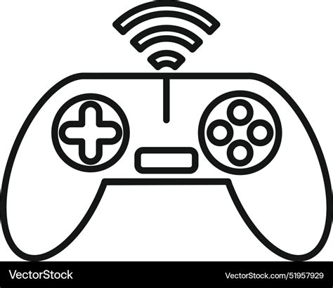 Wireless Gamepad Connecting To Online Gaming Vector Image