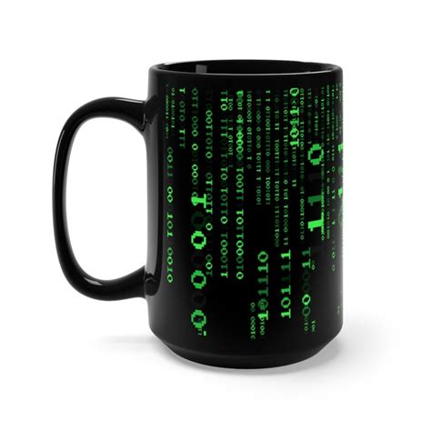 The Matrix Coder Mug Computer Science T Coffee Cup Black Mug 15 Or