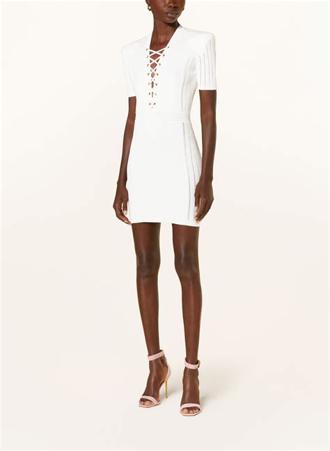 Balmain Knit Dress In White