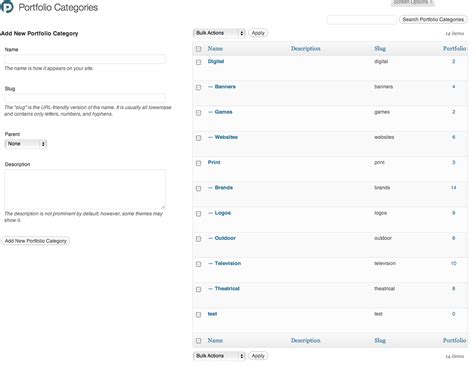 edit tags page for hierarchical taxonomy doesn t show taxonomies at all