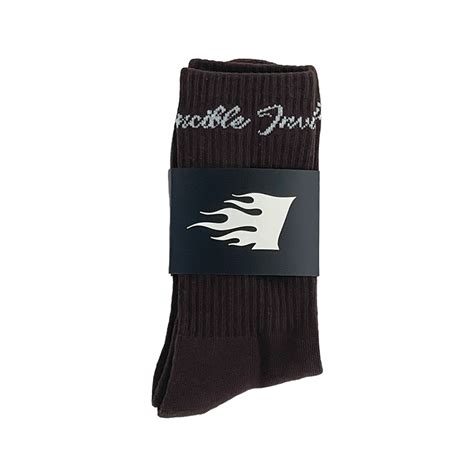 Invincible Script Sock Brown Invincible Exclusives