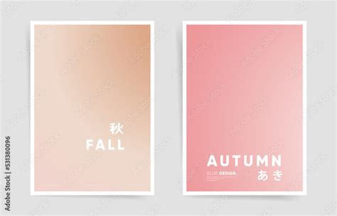 Image Vectorielle Stock Gradient Posters With Minimal Autumn Design And