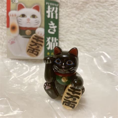 Jp Putitto キタンクラブ 招き猫 千客万来 商売繁盛 黒 フィギュア コップのフチ子 ミニチュア 奇譚クラブ