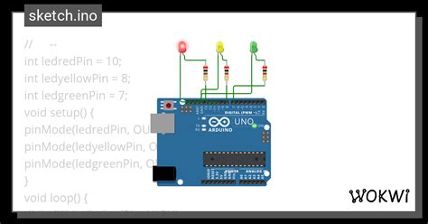 交通信号灯 Wokwi ESP32 STM32 Arduino Simulator