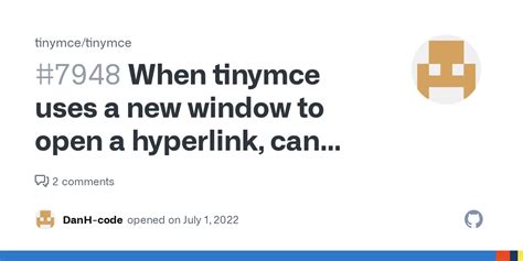when tinymce uses a new window to open a hyperlink can you just click